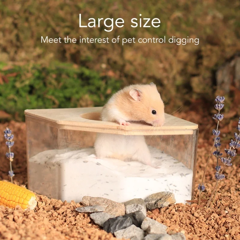 Hamster Sand Bath Box Right Angle Fan Waterproof Dual Purpose Sand Bath ...