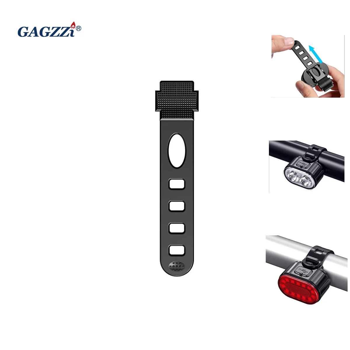 5 Pcs Bicycle Silicone Fixed Strap Bandage Bike Light Rubber Band Mount ...