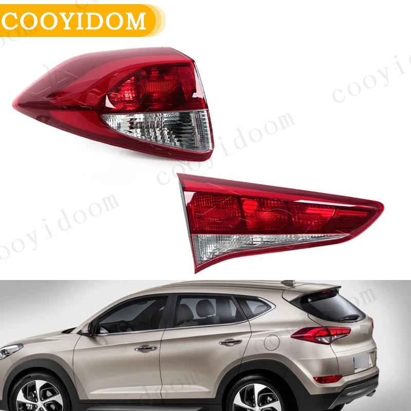 Rear Inner Outer Tail Light LED For Hyundai Tucson 2015-2018 Brake Tail ...