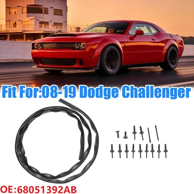 Front Fascia Bumper Hood Seal Waterproof with Rivets for Dodge ...