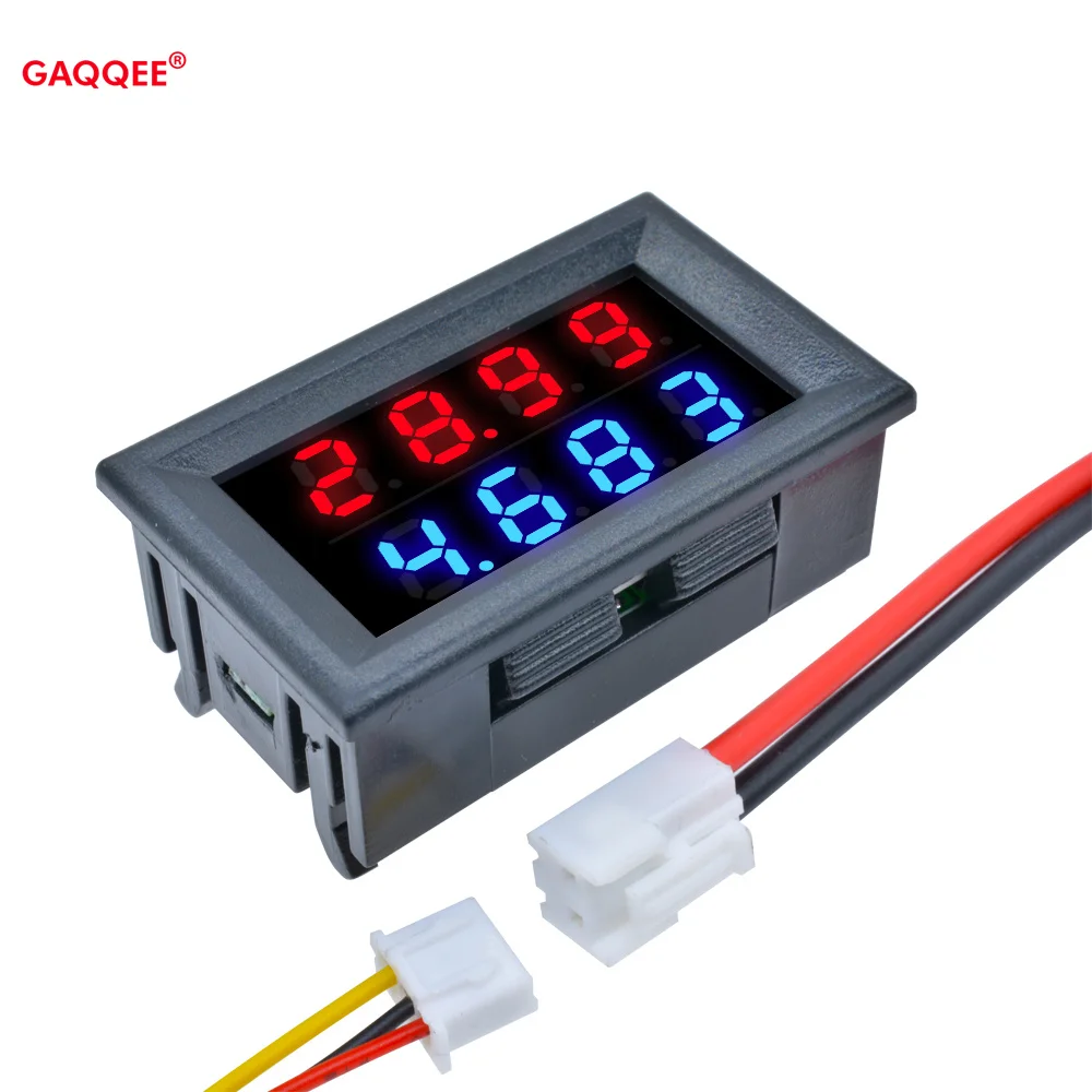 Voltmeter Ammeter DC 200V 10A Blue Red Dual Digital LED Display Ampere ...