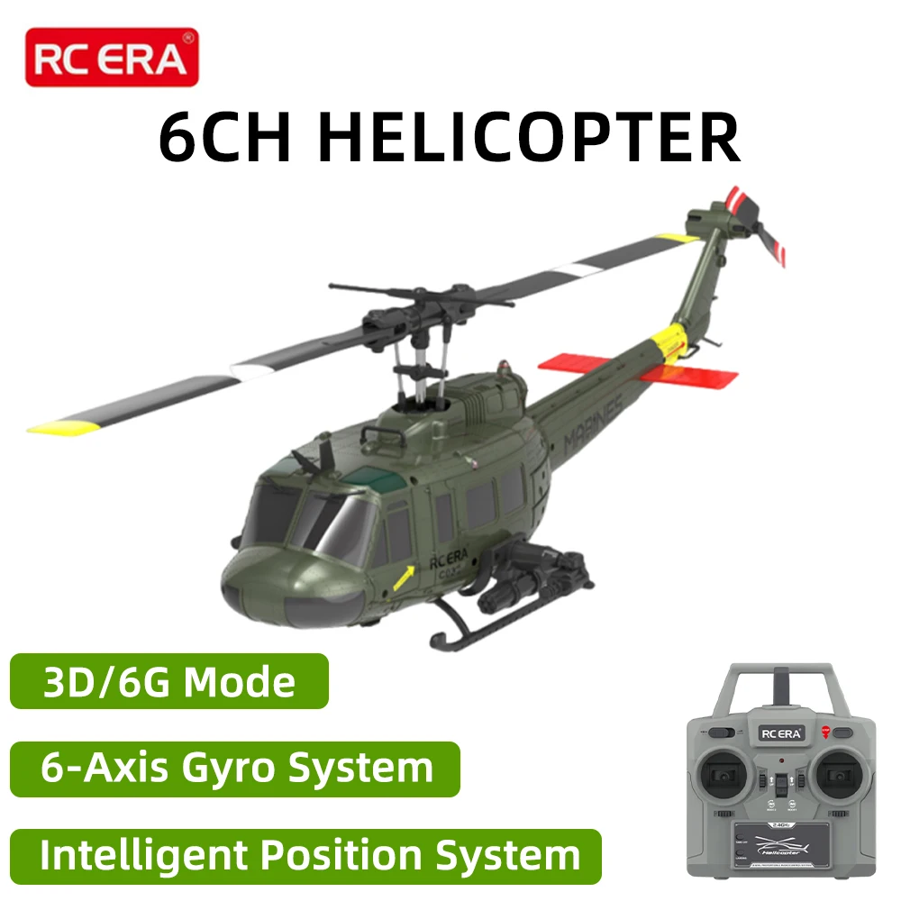 RC ERA RC Helicopter C032 1:48 Huey Helicopter UH-1 6-axis Gyro 6CH 3D ...