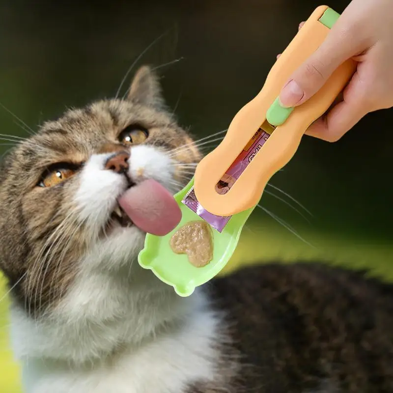 Cat Strip Happy Spoon | Cat Treat Dispenser Pet Feeding Spoons | Cat ...