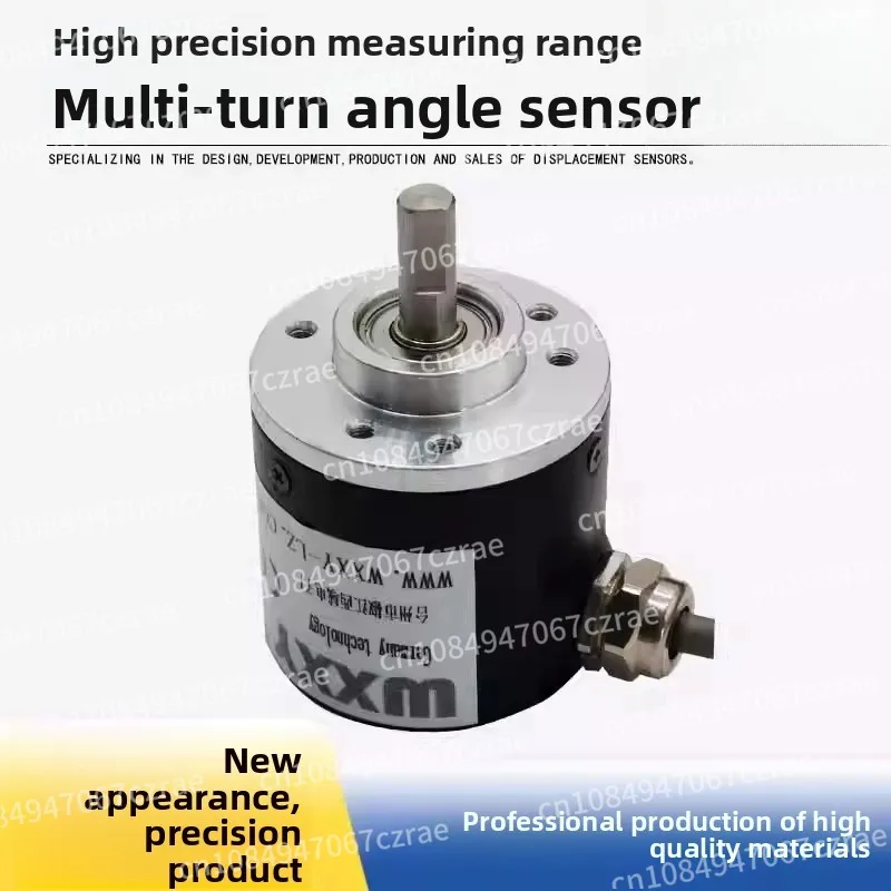 Multi-turn angle sensor 4-20MA Hall, angular displacement analog ...
