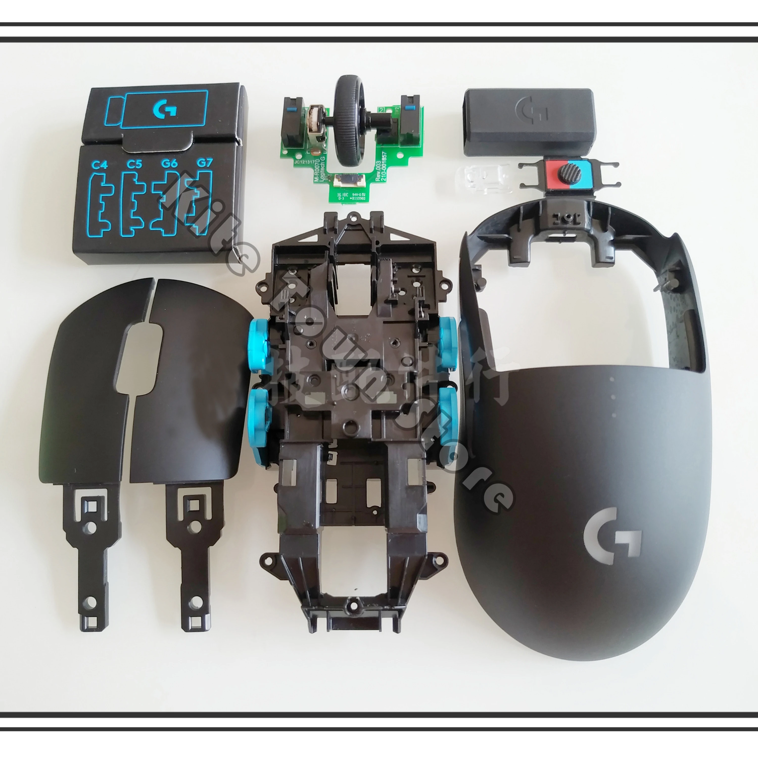 로지텍 G 프로 무선 게이밍 마우스용 마우스 교체 측면 키 커버, 메인 케이블 케이스 나사