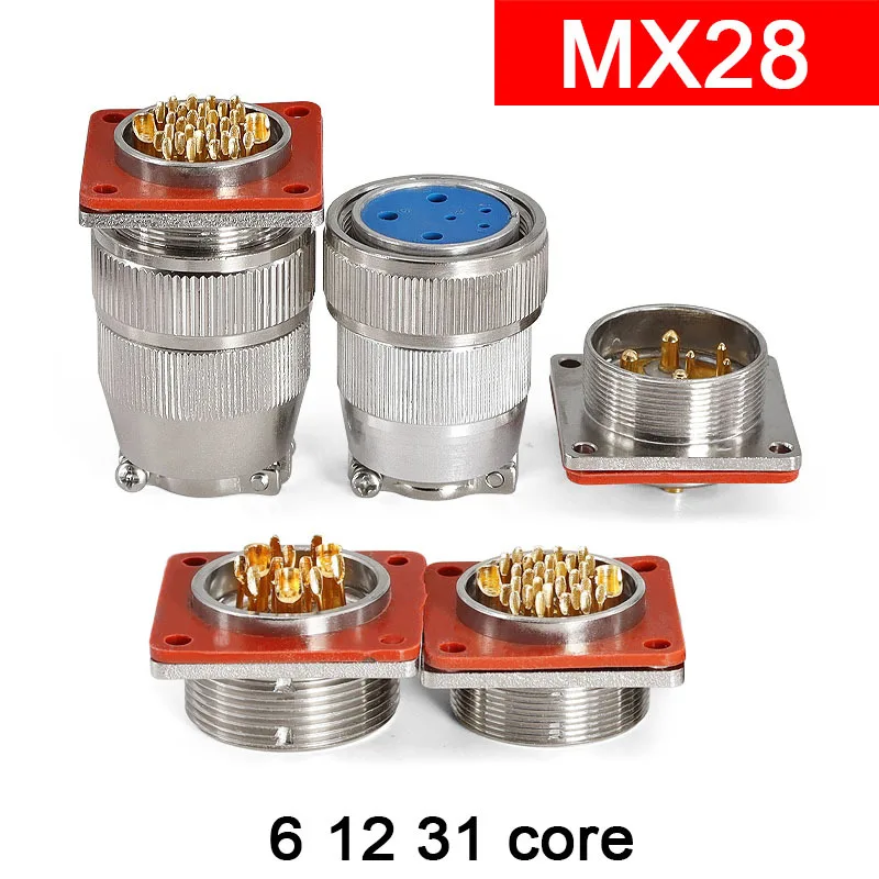 Airtight Aviation Plug MX28-6 12 31 Pin Glass Sintered Socket Vacuum ...