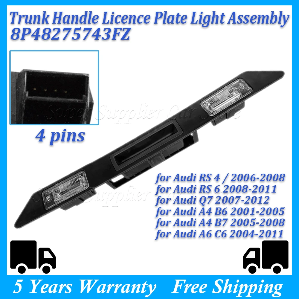8P48275743FZ-Trunk-Handle-Licence-Plate-Light-Assembly-Trim-for-Audi-A3 ...