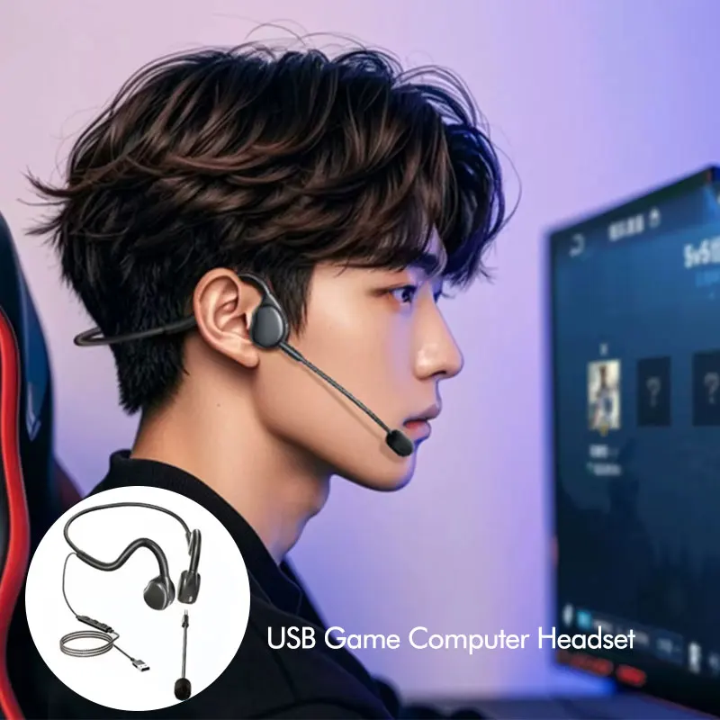 Detachable-Folding-Boom-Microphone-Open-Ear-USB-Long-Microphone-Gaming ...