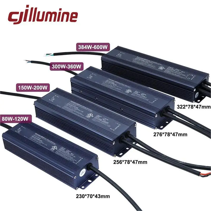 LED Triac dimmable Led Driver IP66 80W 100W 120W 150W 200W 300W 360W ...