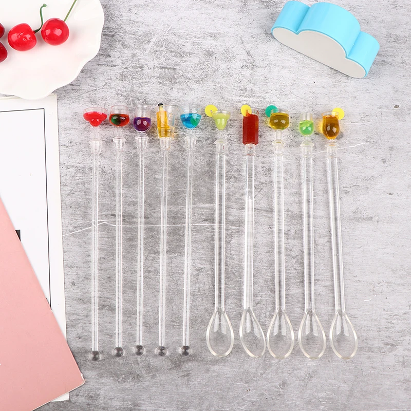 Cocktail-Stirrer-Drink-Mixing-Stick-Set-Acrylic-Cocktail-Mixer-Blender ...