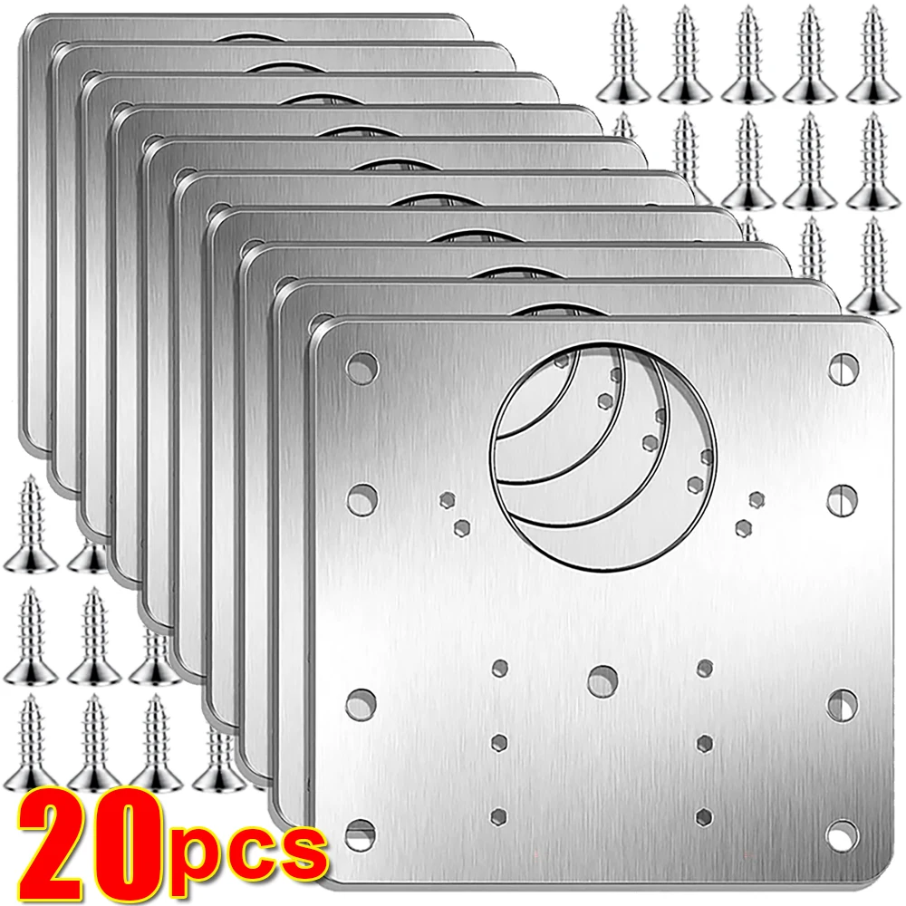 20-2Pcs-Cabinet-Hinge-Repair-Plate-Kit-Kitchen-Cupboard-Door-Hinge ...