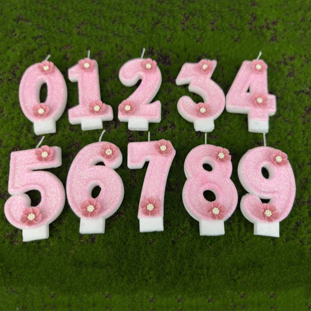 3D-Number-Cake-Decorating-Candle-Pink-Glitter-Birthday-Candles-Digital ...