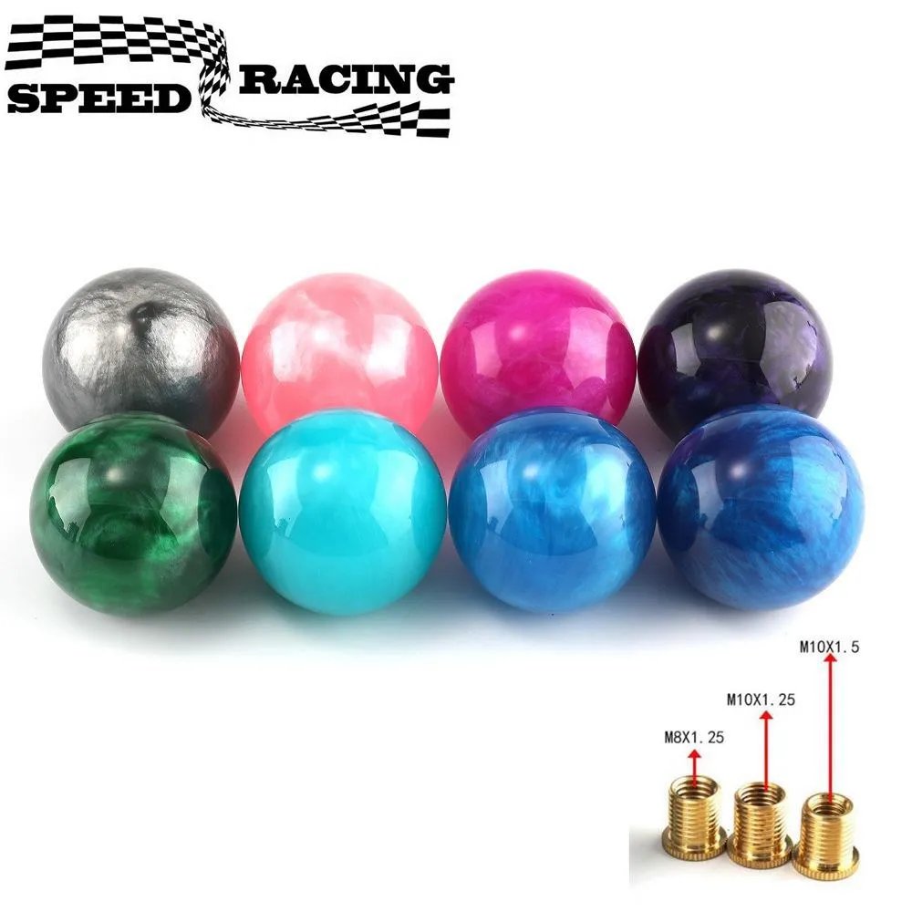 Universal-Cloud-Marble-Round-Ball-Gear-Shift-Knob-Manual-Gear-Stick ...