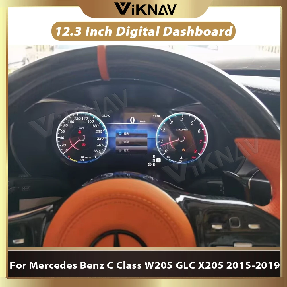For-Mercedes-Benz-C-Class-W205-GLC-X205-2015-2019-Digital-Dashboard ...