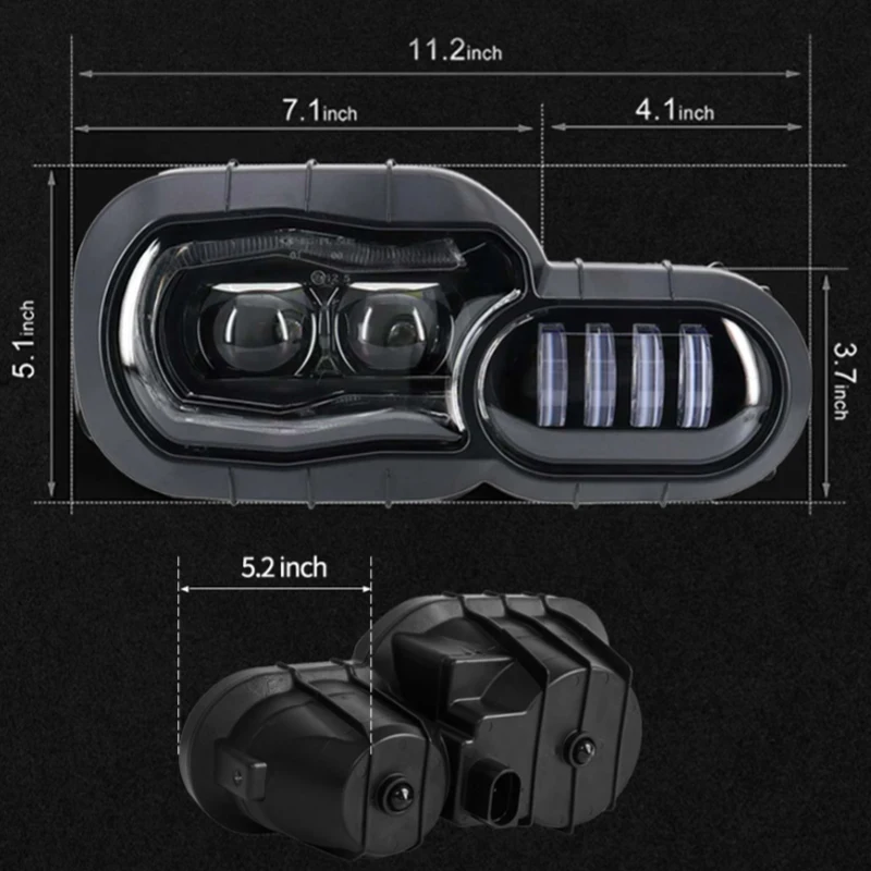 Motorcycle Lights Headlight for BMW F800GS F800R F700GS F650GS ...