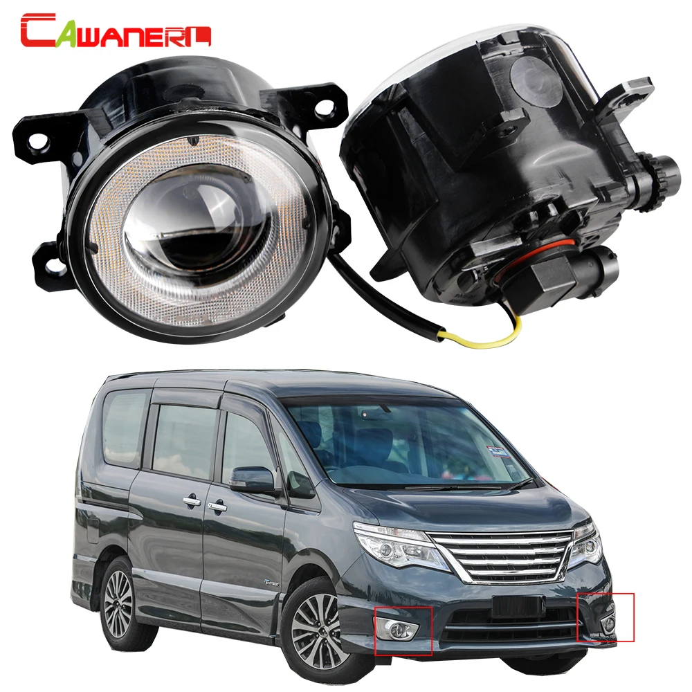 2-X-Car-Fog-Light-LED-Angel-Eye-Daytime-Running-Lamp-DRL-For-Nissan ...