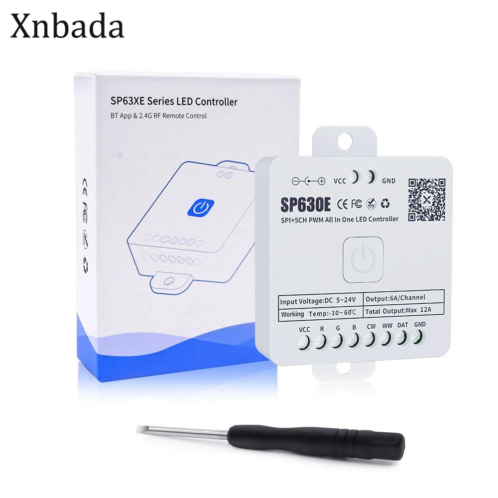 Tudo-em-um-LED-Strip-Controller-SP630E-5CH-PWM-SPI-Pixels-WS2812B ...