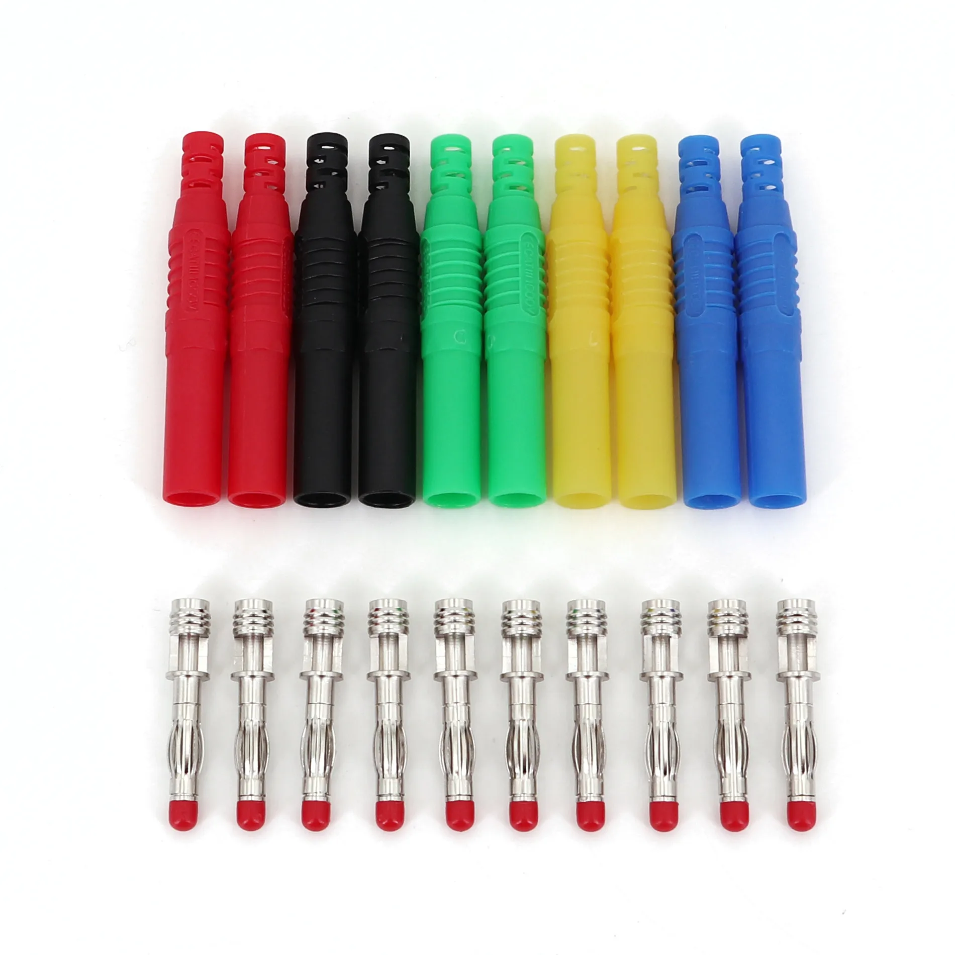 10Pcs-Straight-Insulated-Safety-4mm-Male-Banana-Plug-Solder-Type-DIY ...