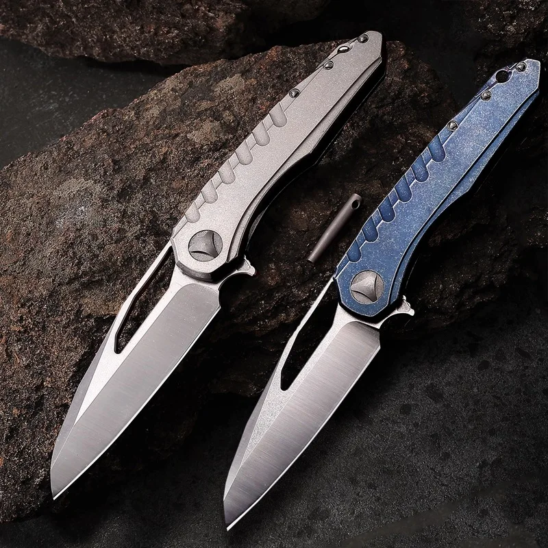 Tactical-Folding-Pocket-Knife-Flipper-D2-Blade-Steel-Handle-Ball ...