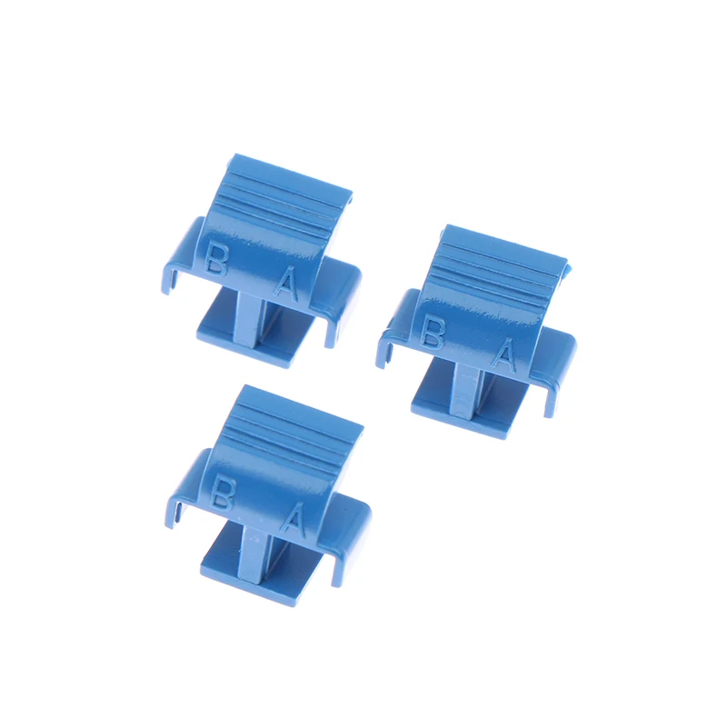50pcs-LC-Duplex-AB-Clip-Blue-For-LC-DX-Connector-SM-MM-APC-Fiber-Optic ...