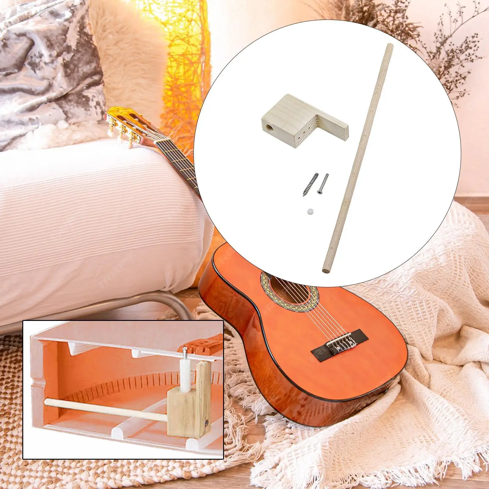 Spruce Guitar Bridge Brace Adjustable DIY Luthier Accessory Instrument ...