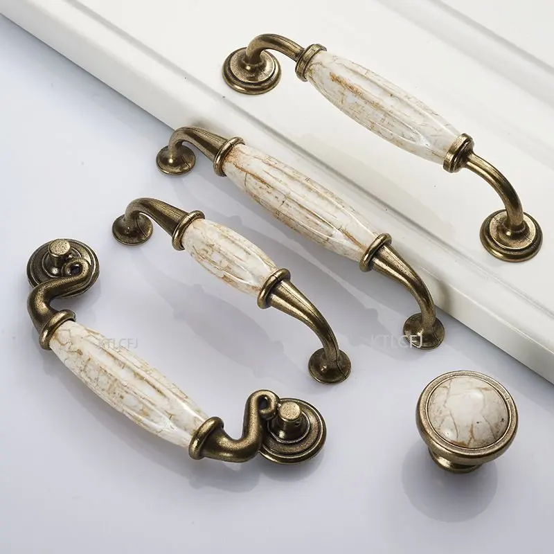 Ceramic Drawer Pulls Antique Crack Kitchen Handles Vintage Handles ...