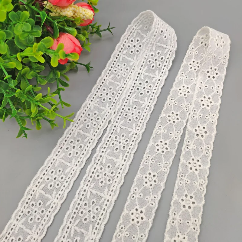 White Lace Fabric Embroidery | Lace Ribbons Lace Sewing | Embroidery ...
