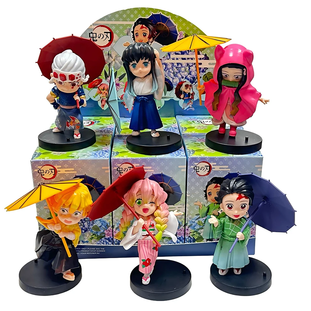 HOT New Demon Slayer Plum Rain Season Blind Box Q Version Figures ...