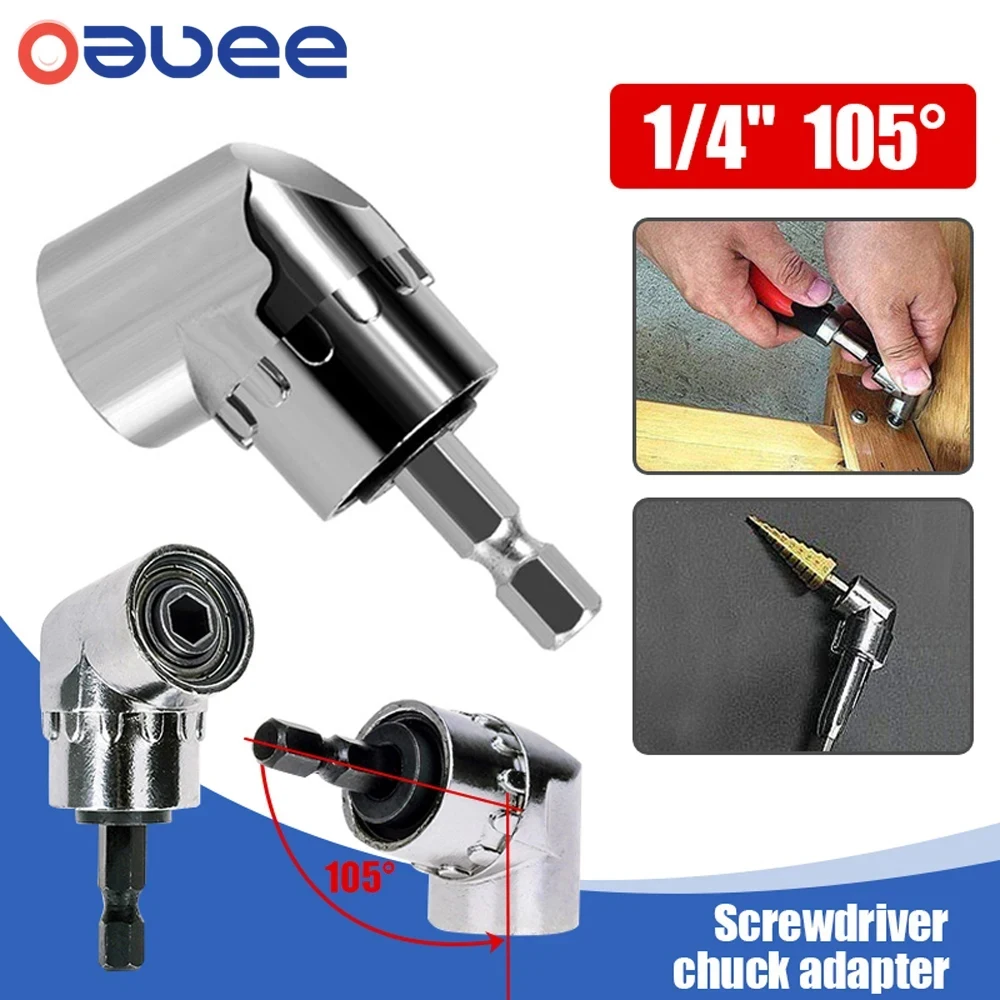 105-Angle-Screwdriver-Set-Socket-Holder-Angle-Adapter-Adjustable-Drill ...
