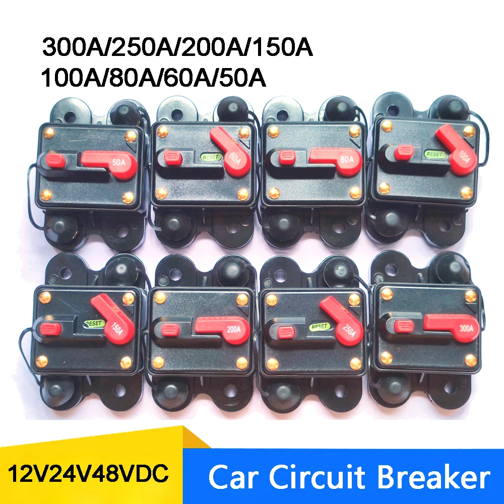 30-300A-Battery-Car-Protector-Mini-Circuit-Breaker-DC12V-24V48V-with ...