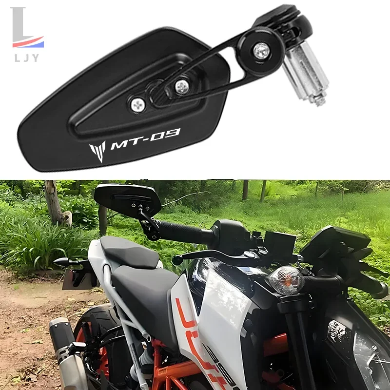 For-yamaha-MT09-MT-09-1-Pair-Motorcycle-Rearview-Mirrors-Universal ...
