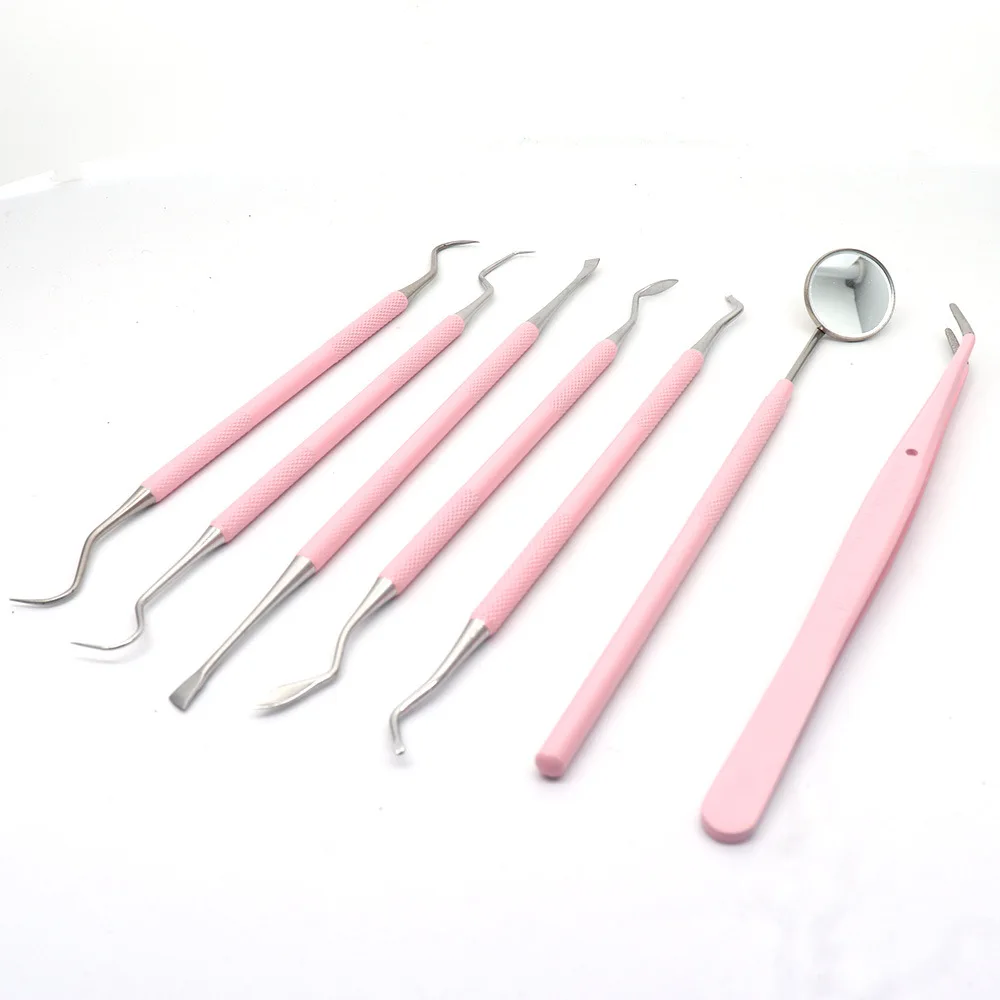 3/4pcs Dental Stainless Steel Examination Probe Set Hygiene Pick Scaler ...