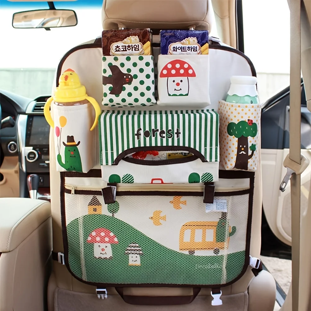 Cartoon-Baby-Car-Seat-Back-Storage-Bag-Large-Capacity-Multi-functional ...