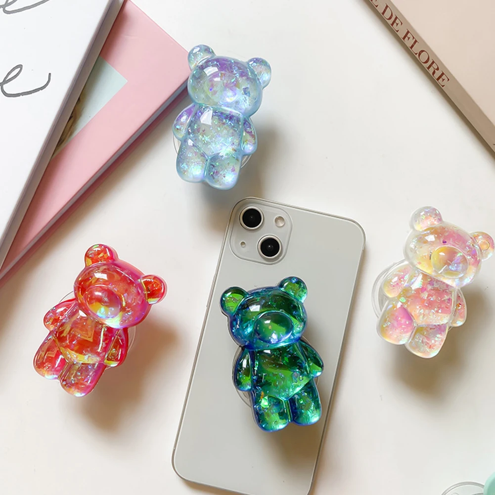 3D-Cute-Laser-Bear-Cell-Phone-Holder-Grip-Tok-Bracket-Cellphone-Support ...