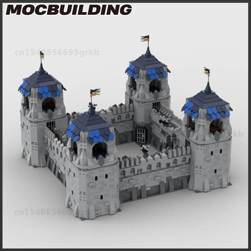 MOC-Building-Block-Medieval-Castle-Tower-Wall-Gate-Fortress-Model ...