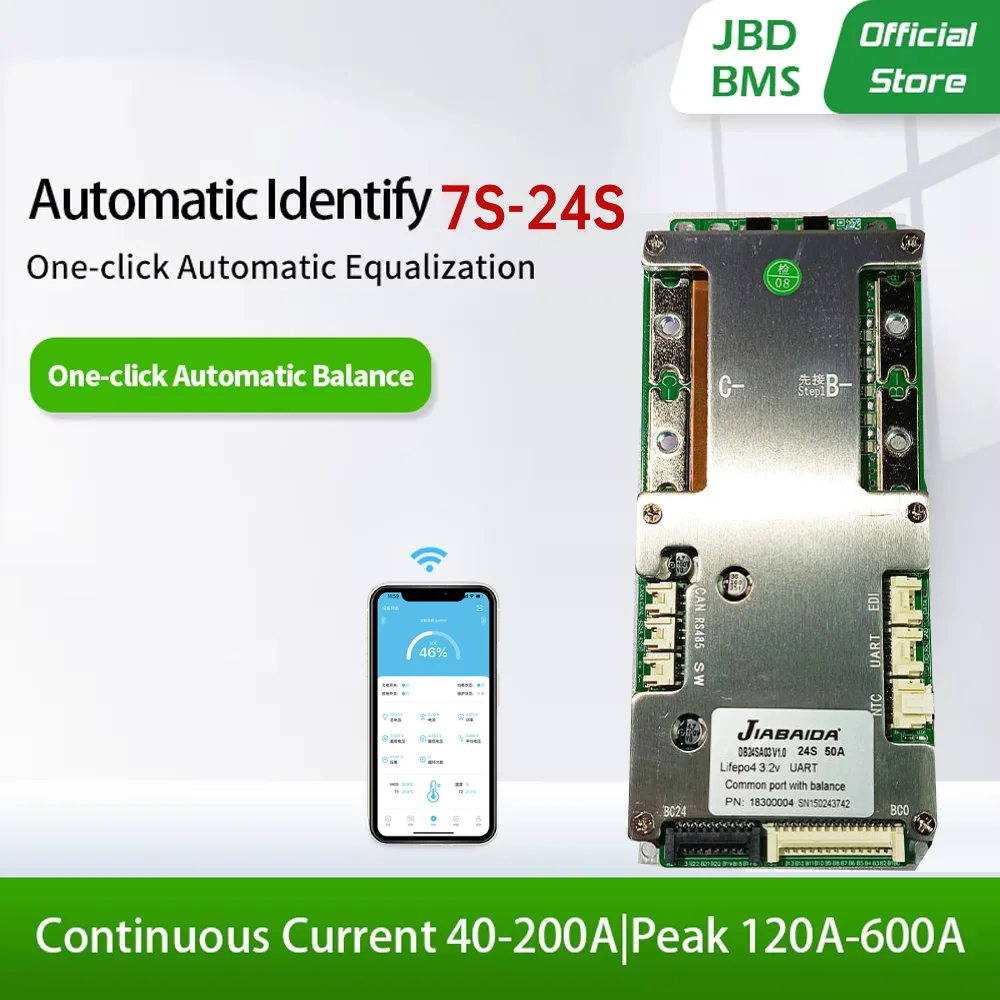 JBD BMS Battery Management System 8s-24s 8S 10S 12S 13S 14S 16S 20S 21S ...