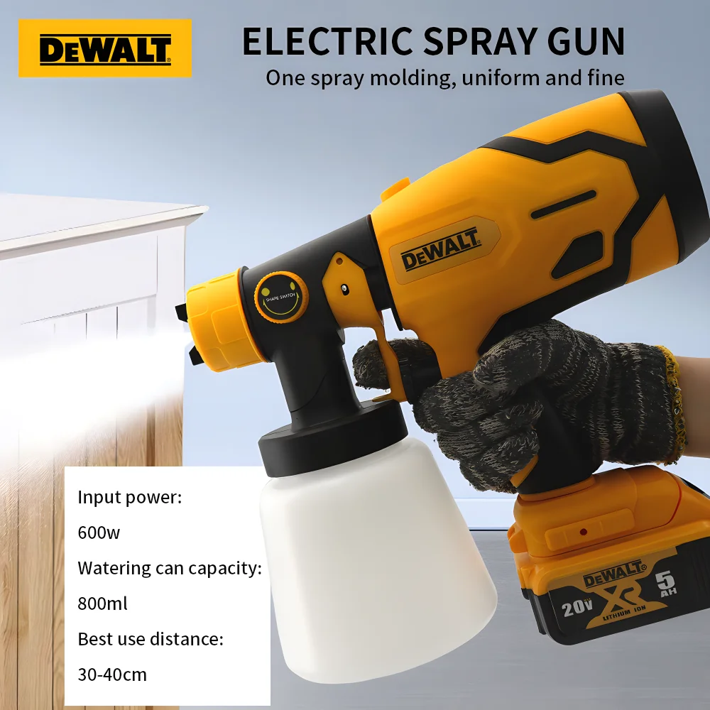 Dewalt-800ML-Cordless-Electric-Paint-Sprayer-18v-20v-Battery-Spray-Gun ...