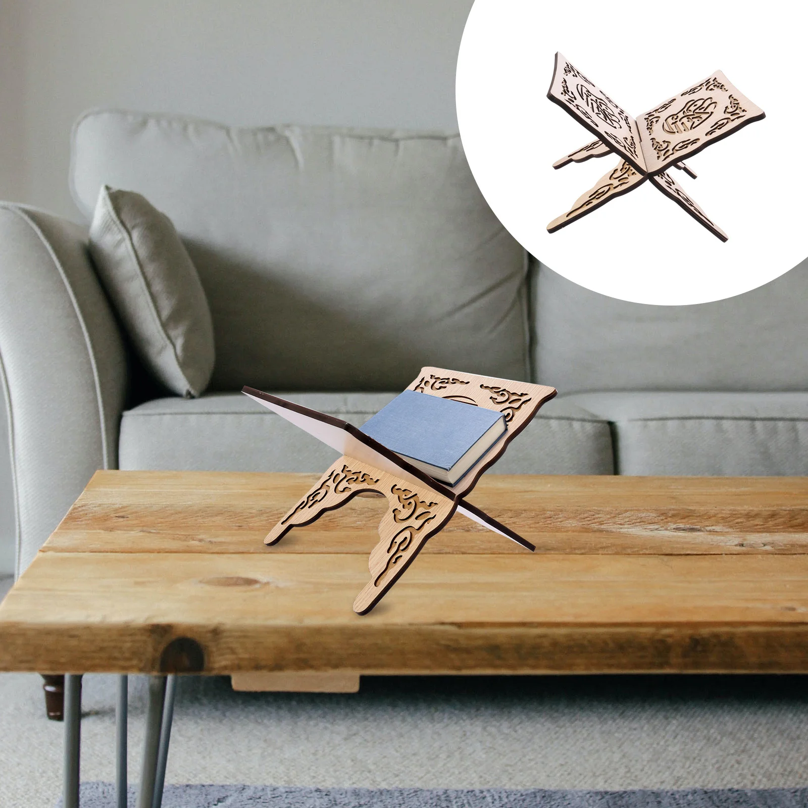 Book Stand Holder Quran Display Religious Muslim Rack Reading Prayer ...