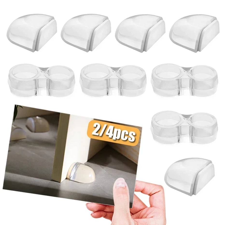 2pcs-Floor-Stopper-Transparent-Self-Adhesive-Door-Stops-Wall-Buffer ...