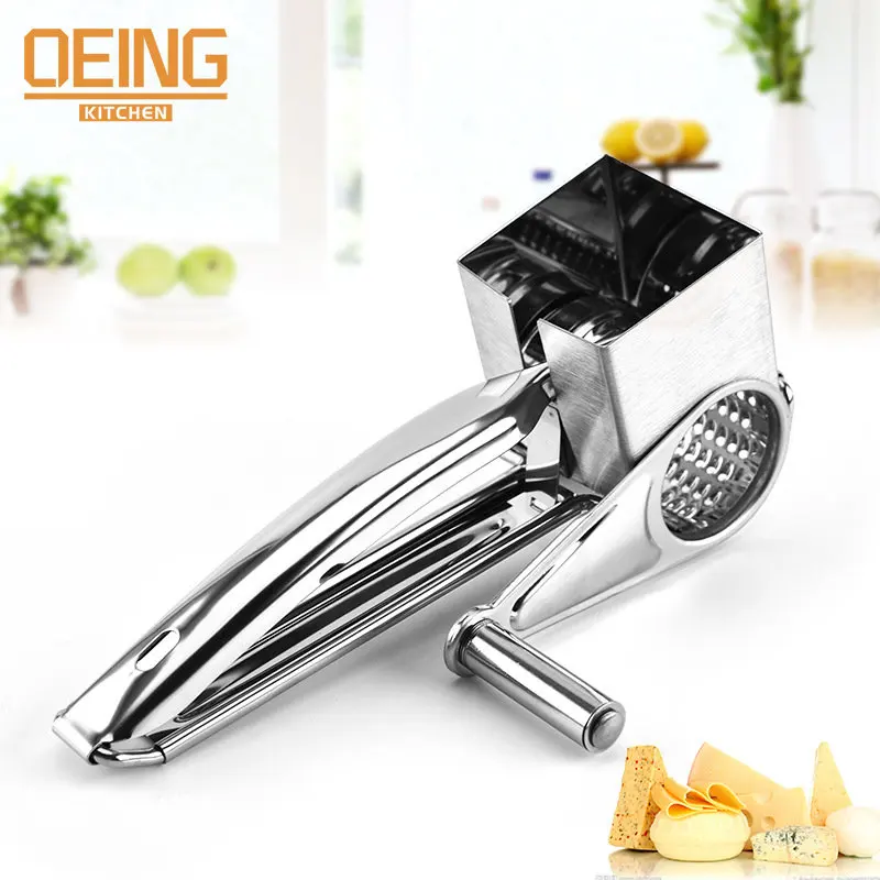 Rotary Cheese Grater 1/2/3/4 Drums Blades Stainless Steel Cheese Cutter ...