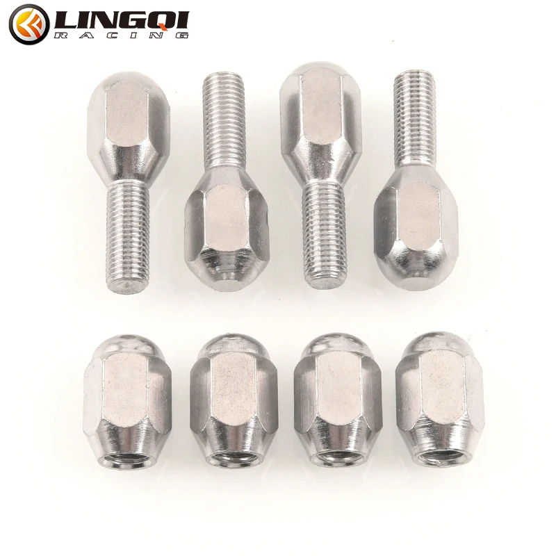 LINGQI RACING Wheel Hub Stud M10 Steel Screw Nut Spline Nuts For ATV ...