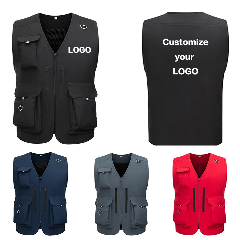 Multi Pocket Vest Workwear Waterproof Belt Mesh Vest Multifunctional ...
