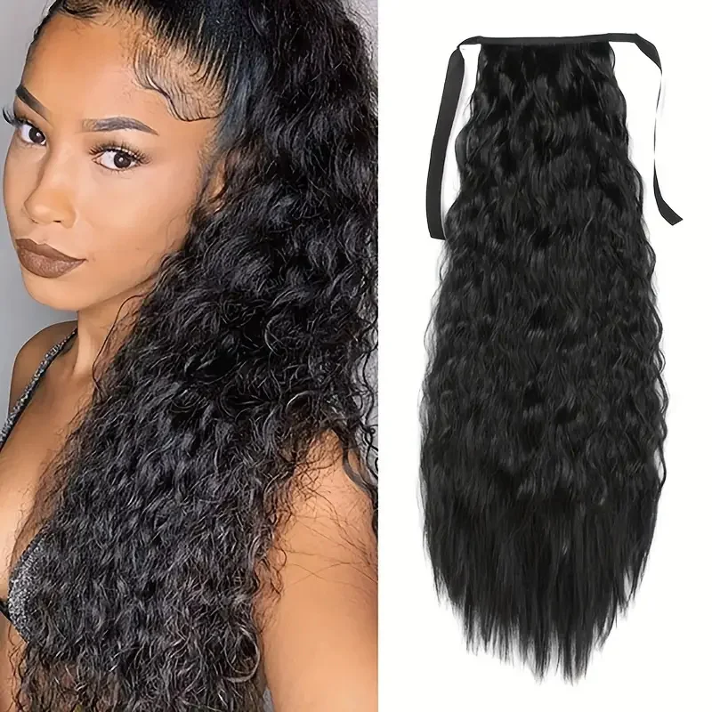 16-Zoll-f-r-Frauen-Band-binden-Mais-Welle-Stil-synthetische-Pferdes ...