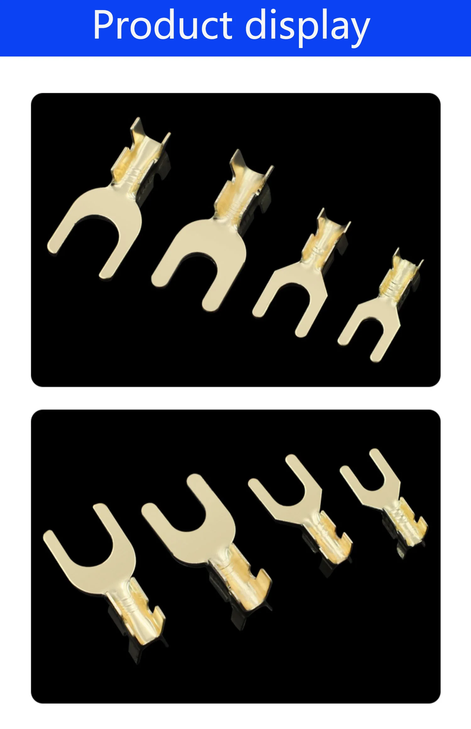 COSSE ELECTRIQUE,M6--Cosse de câble en cuivre en forme de U, Terminal de fourche de terre M3 4 5 ...