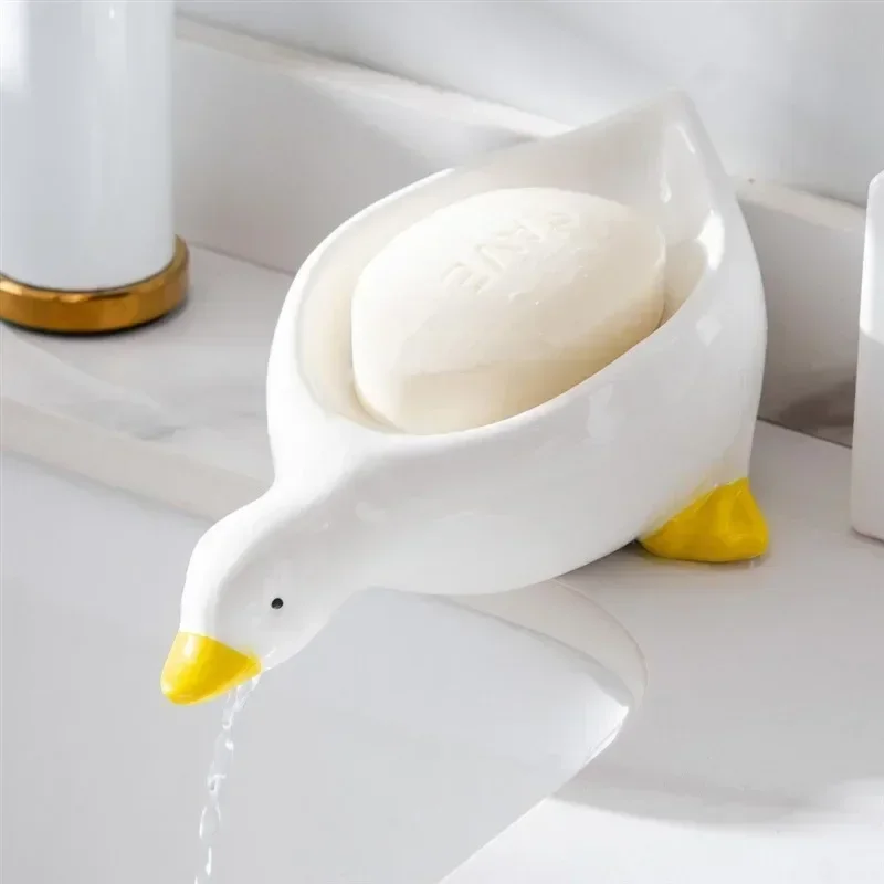 Write-Duck-Shape-Soap-Box-Cartoon-Soap-Dish-Drainable-Soap-Holder-Soaps ...