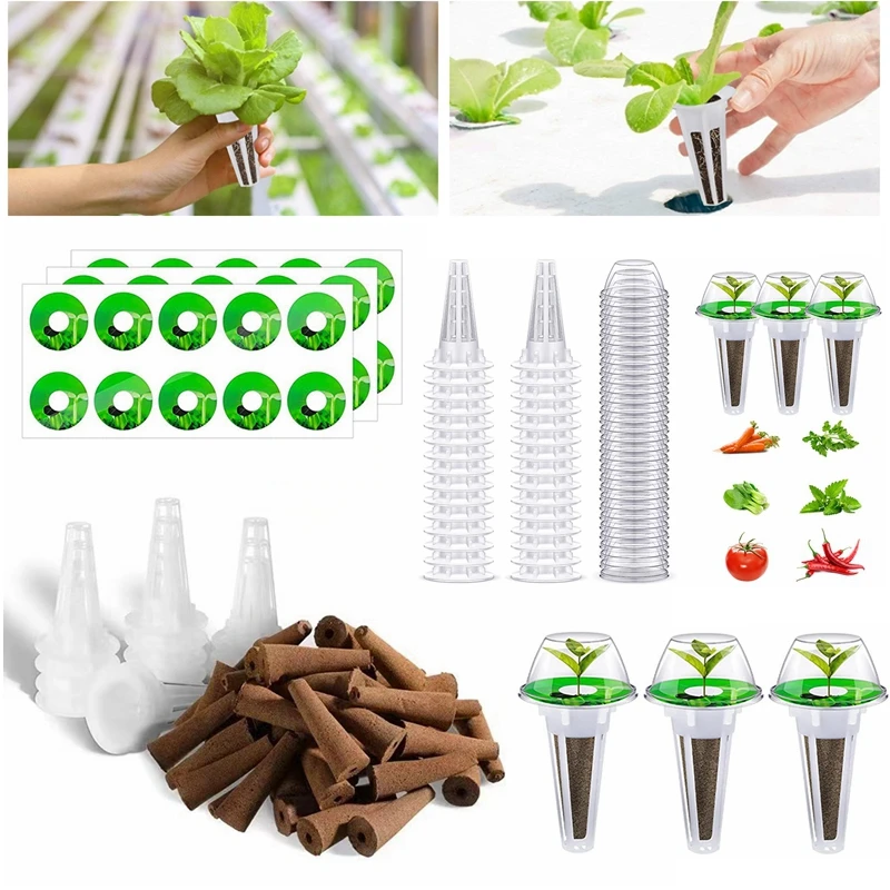 20/50PCS Soilless Seedling Grow Pot Kit Seed Root Sponge Starter Plugs ...