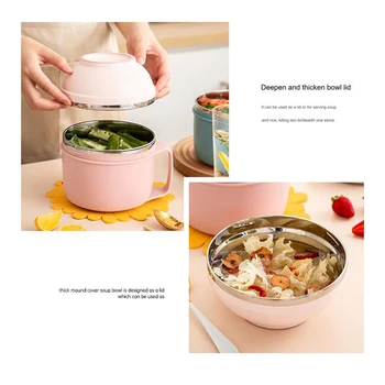 METKA-fiambrera portátil Bento Box, tarro de comida para sopa de una o ...