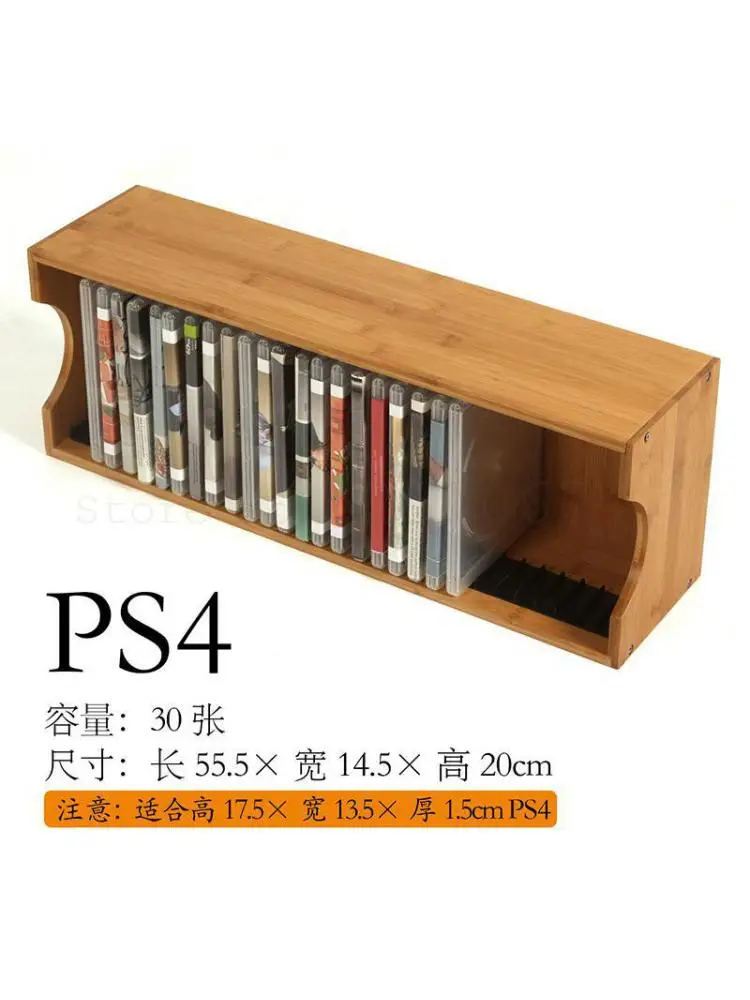 Cd-Storage-Rack-Ps4-Game-Disc-Rack-Desktop-Cd-Rack-Solid-Wood-Blu-ray ...