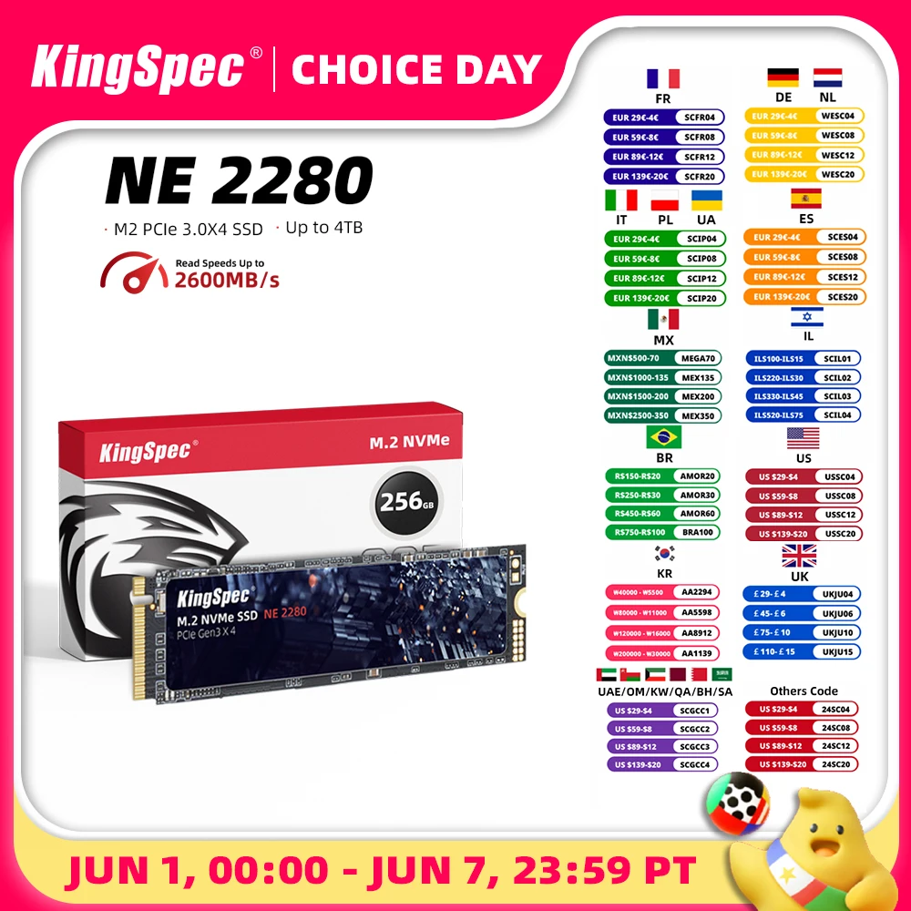 KingSpec-disque-dur-interne-SSD-NVME-M-2-512-avec-capacit-de-128-go-256 ...