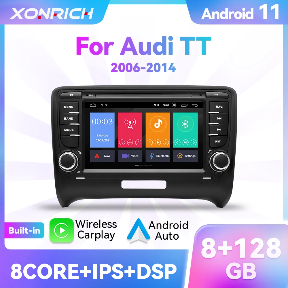 Wireless Carplay Android Auto 8GB 128G Car Radio Multimedia For AUDI TT ...